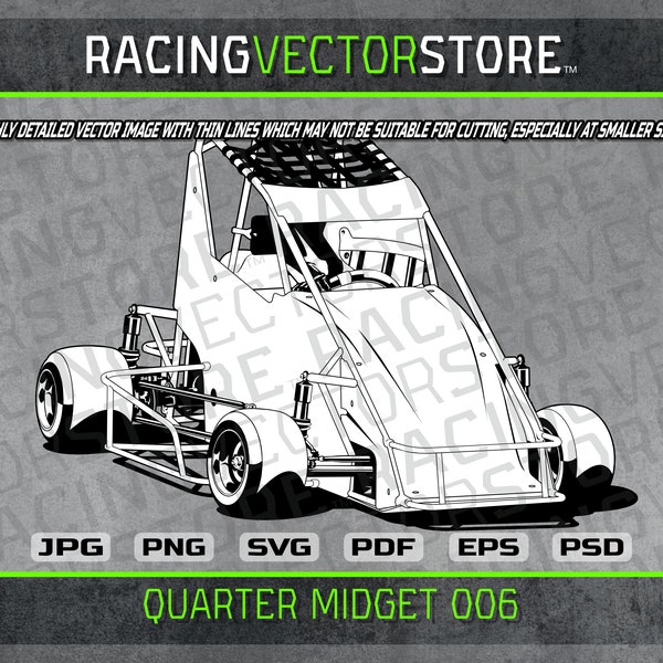 Quarter Midget Vector - Etsy