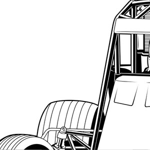 Dirt Micro Sprint Mini Sprint Race Car Highly Detailed Image in .svg ...