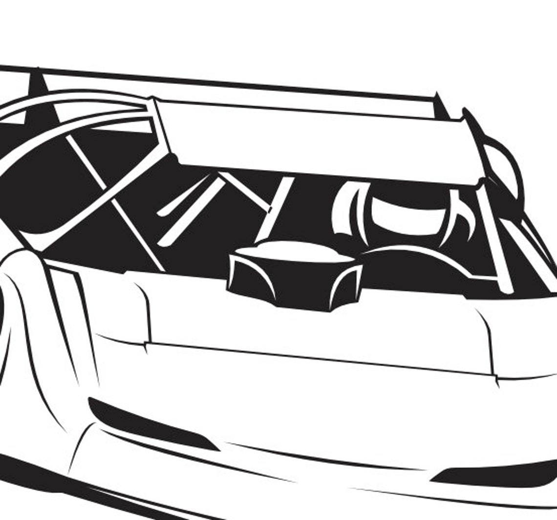 Late Model Dirt Race Car Vector Clipart Image Cuttable in .svg. Eps ...