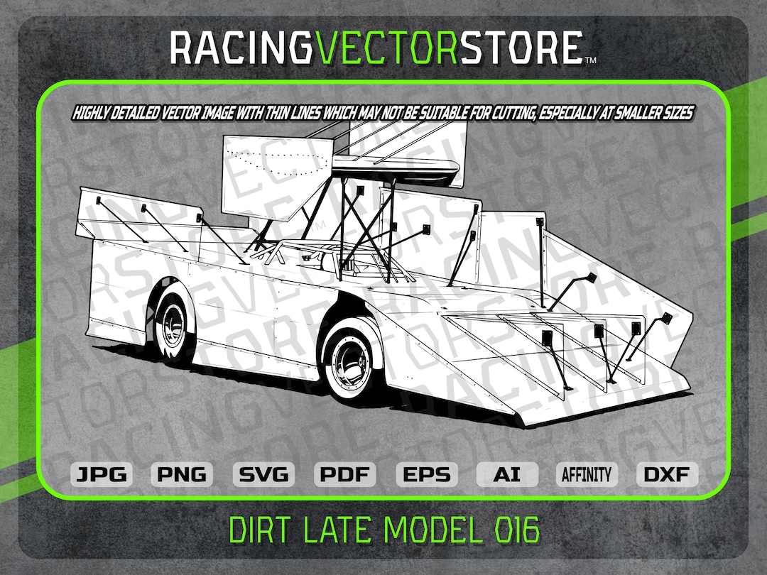 Dirt Late Model Wedge Vintage 1980's Race Car Highly Detailed Image in ...