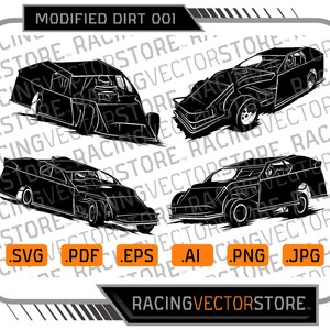 Modified Dirt Race Car Image in .svg .ai .eps .pdf .png .jpg - Etsy