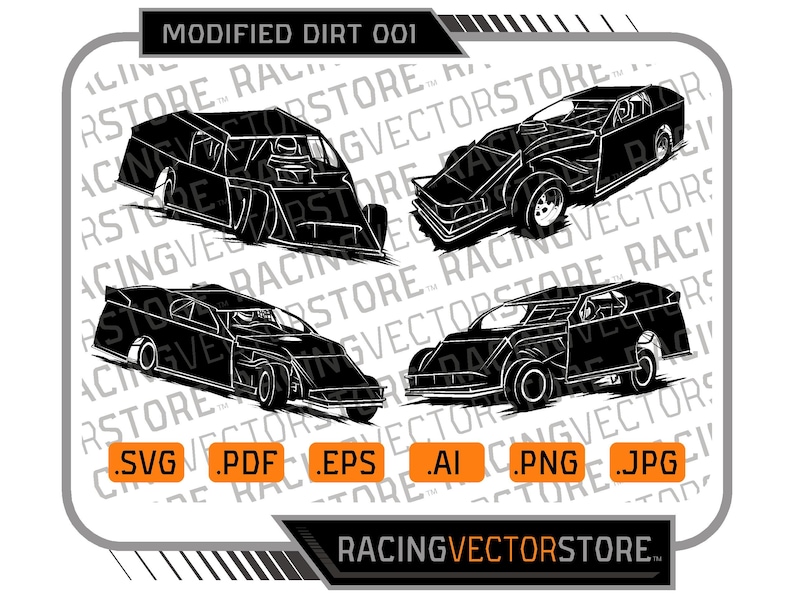 Modified Dirt Race Car Image in .svg .ai .eps .pdf .png .jpg - Etsy
