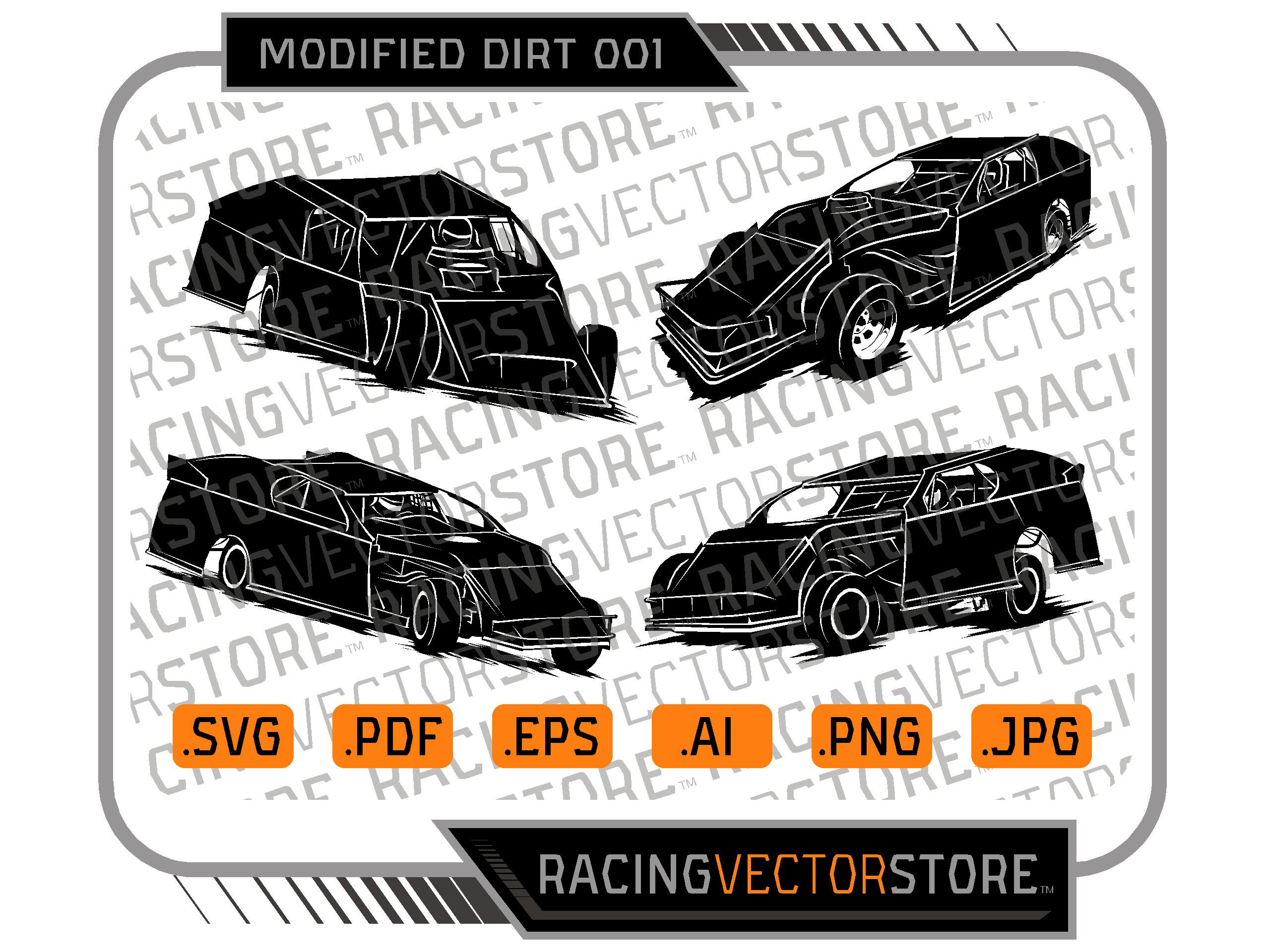 Modified Dirt Race Car Image in .svg .ai .eps .pdf .png .jpg - Etsy