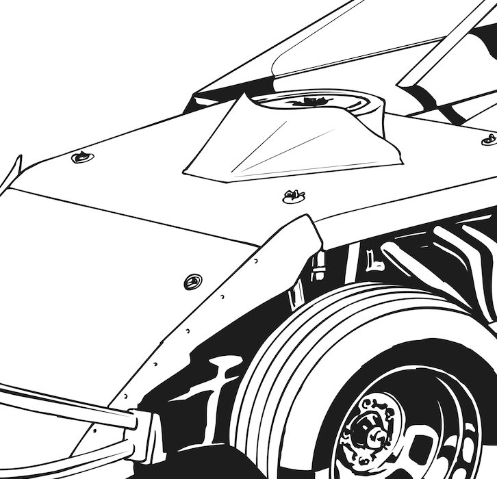 Dirt Track Modified Vintage Race Car Highly Detailed Vector Image in ...