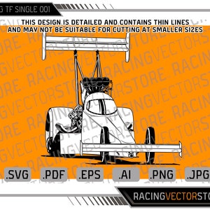 Top Fuel Dragster Race Car Detailed Vector Image in .svg .ai .eps .pdf ...