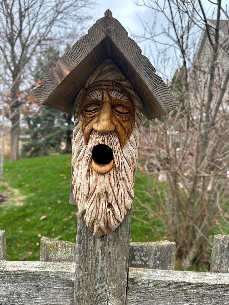 Sleepy Old Man Birdhouse - Etsy