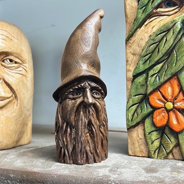 Hand Carved Wizard - Etsy