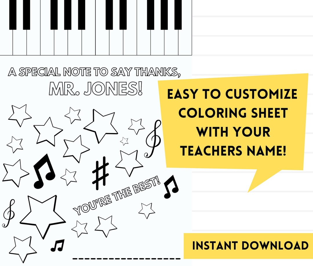 Music Teacher Appreciation Gift Teacher Appreciation Week - Etsy