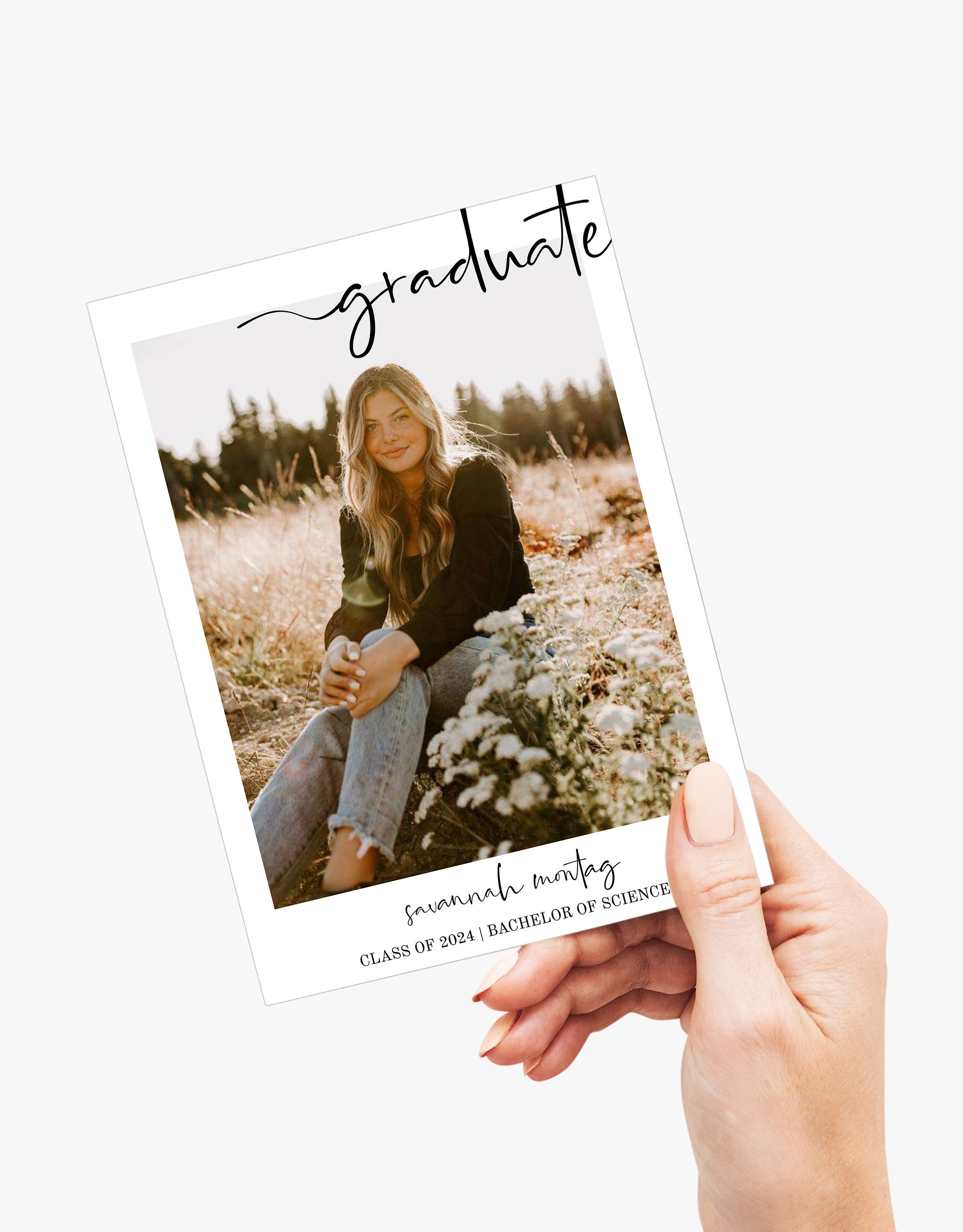 CLASSY Modern Graduation Invitation Template Minimalist Graduation ...