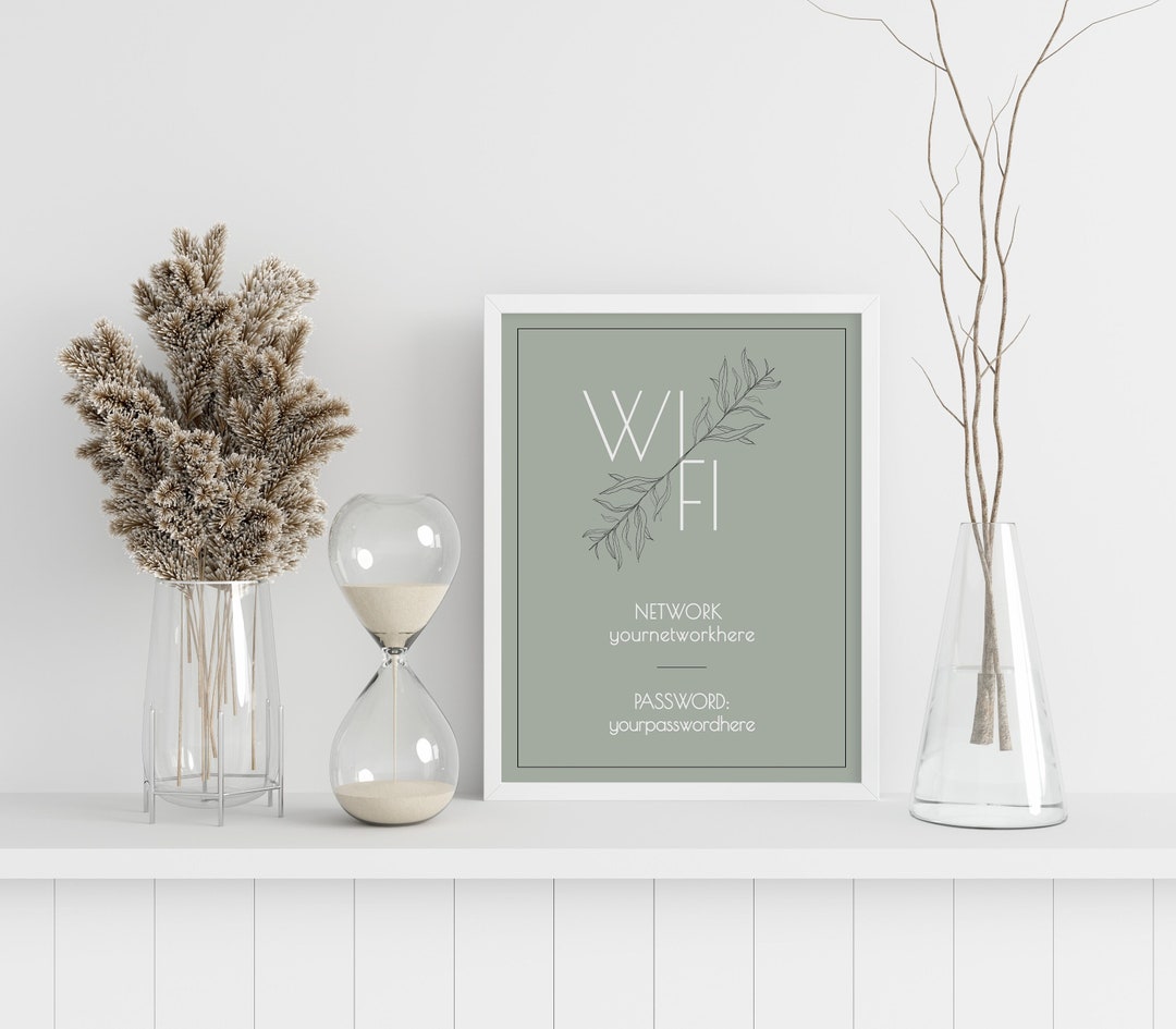 Wi-fi Password Sign Template | Digital Download | Printable Guest Wi-fi ...