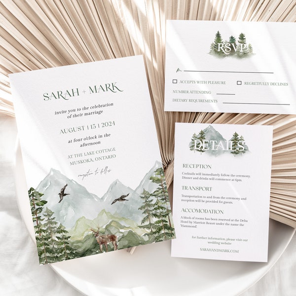 Forest Wedding Invitation - Etsy