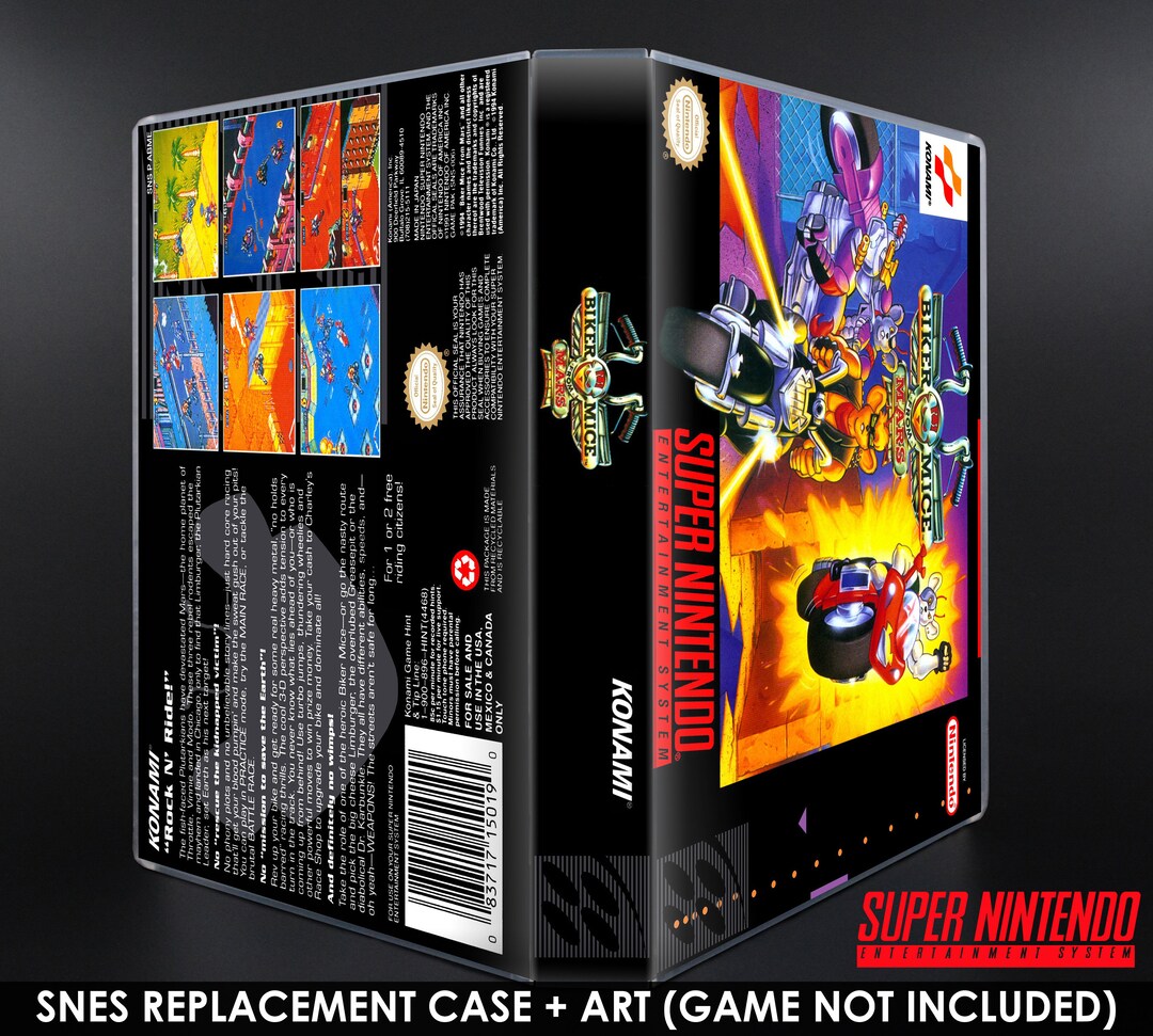 Biker Mice From Mars - SNES Horizontal Case - No Game - Replacement ...