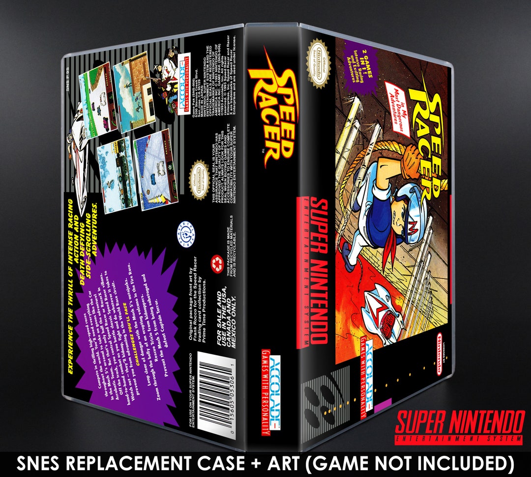 Speed Racer - SNES Horizontal Case - No Game - Replacement Storage Case & Box Art - Etsy