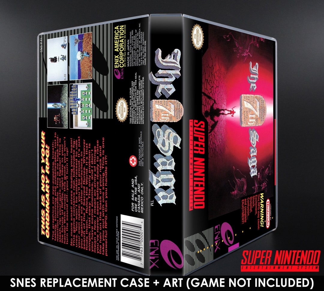 The 7th Saga - SNES - No Game - Horizontal Replacement Game Storage ...
