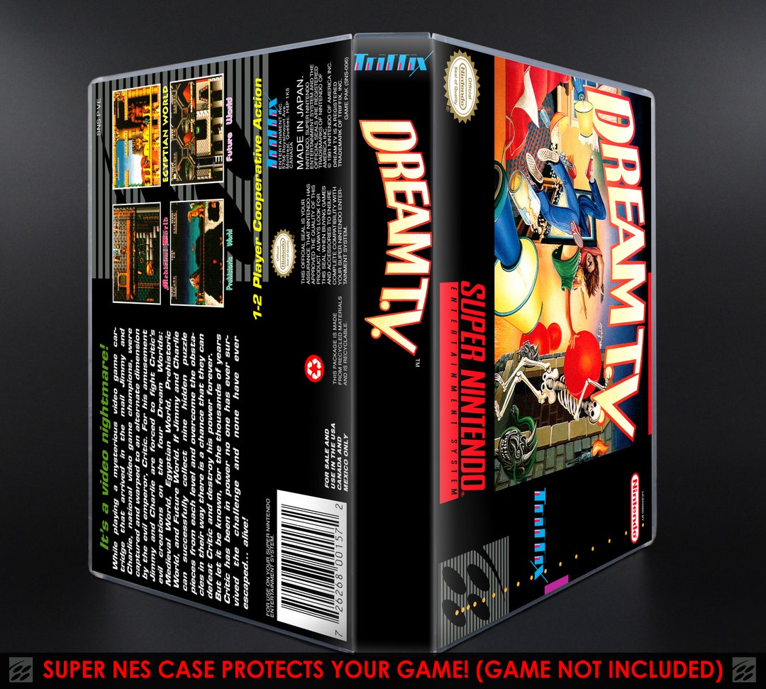 Dream TV SNES No Game Horizontal Replacement Game Storage Case & Art - Etsy