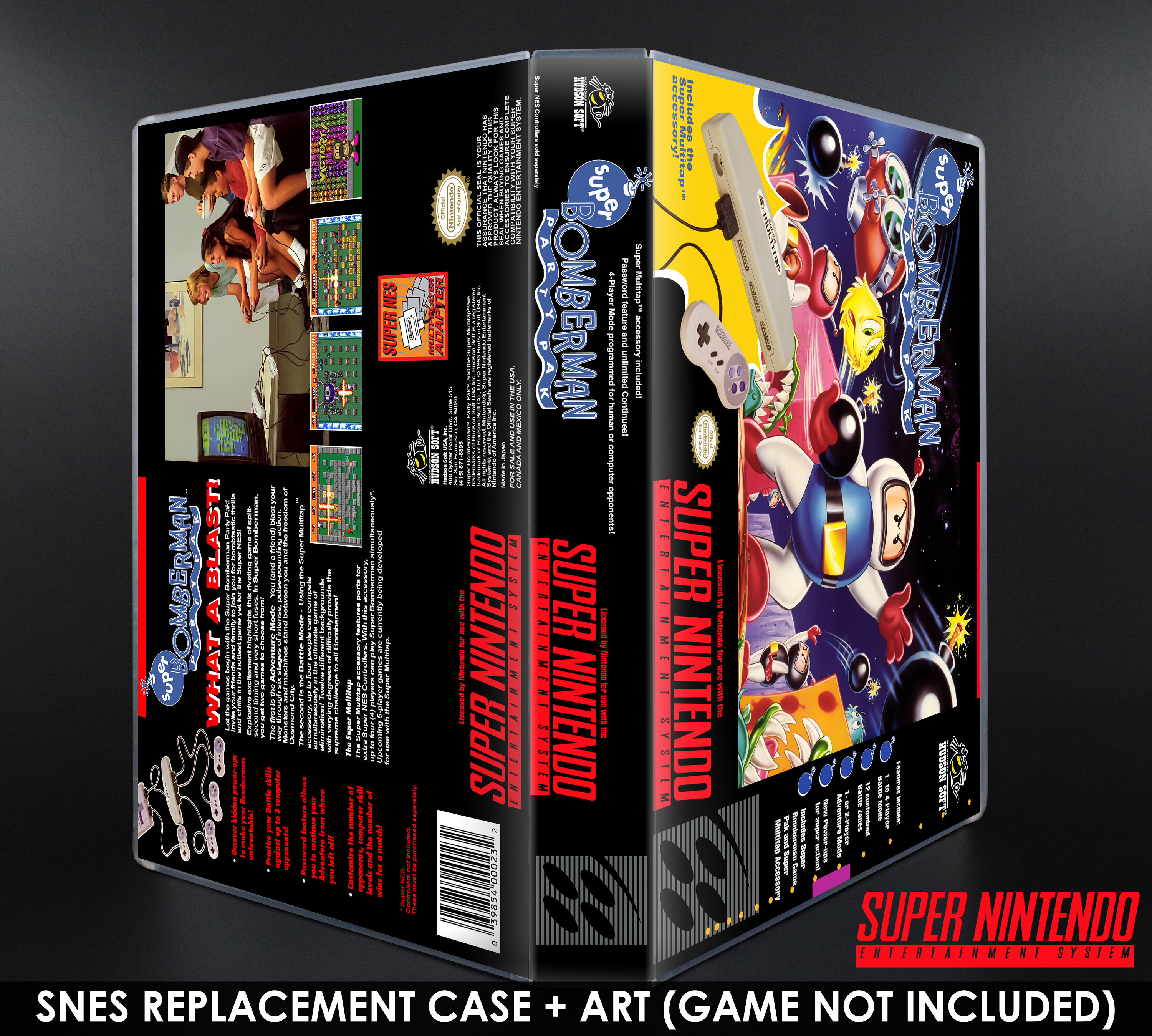 Super Bomberman SNES Horizontal Case No Game Replacement Storage Case & Box Art - Etsy