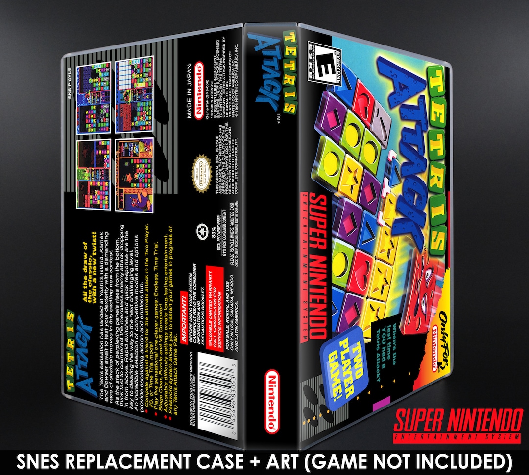 Tetris Attack - SNES Horizontal Case - No Game - Replacement Storage ...