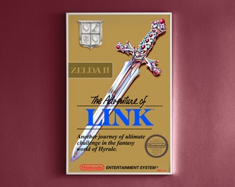 The Legend of Zelda Poster NES Box Art Print Video Game 11 X - Etsy