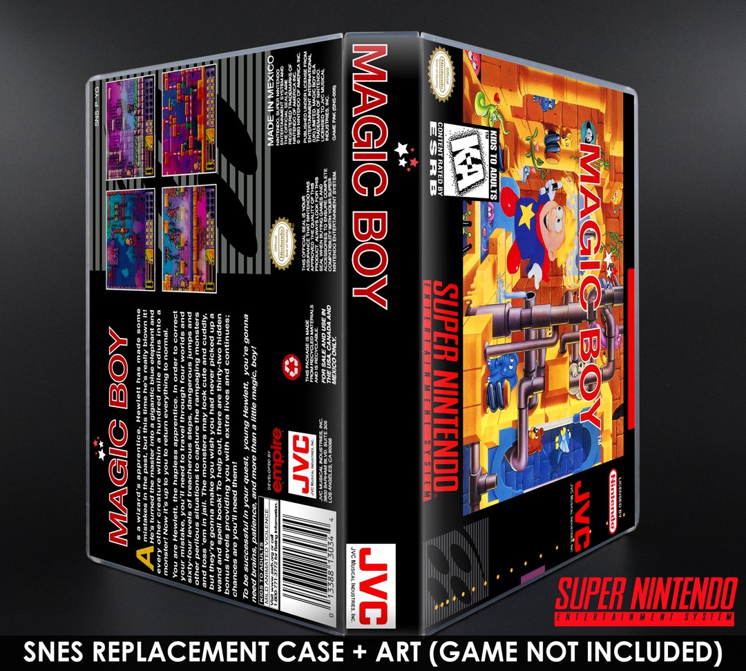 Magic Boy - SNES Horizontal Case - No Game - Replacement Storage Case & Box Art - Etsy