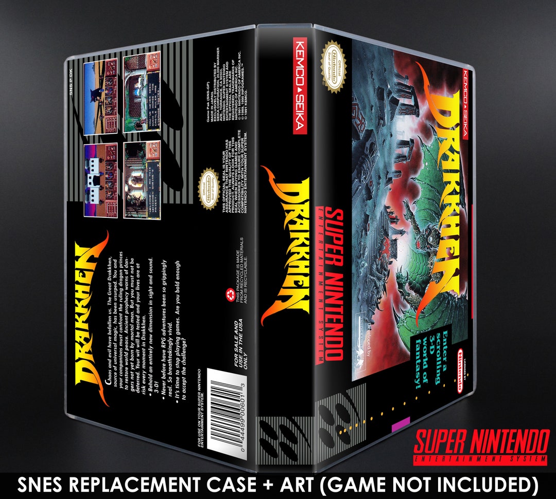 Drakkhen - SNES Horizontal Case - No Game - Replacement Storage Case ...