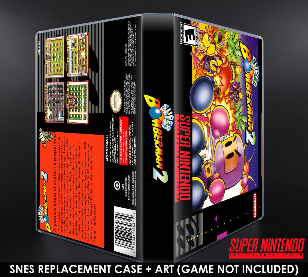 Super Bomberman 2 - SNES Horizontal Case - No Game - Replacement ...