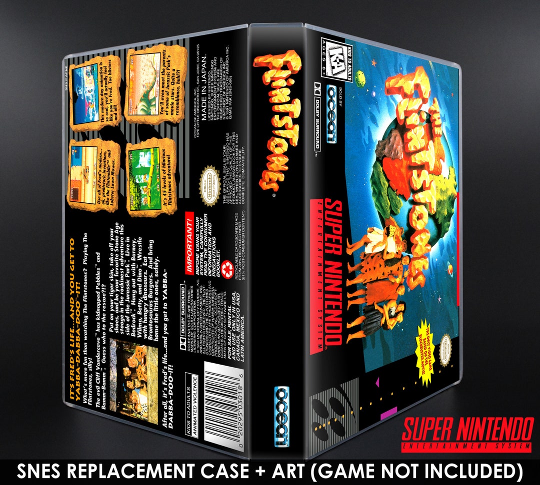 The Flintstones - SNES - No Game - Horizontal Replacement Game Storage ...
