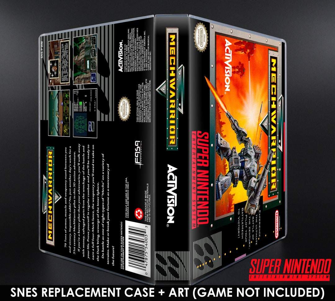 Mechwarrior - SNES Horizontal Case - No Game - Replacement Storage Case & Box Art - Etsy