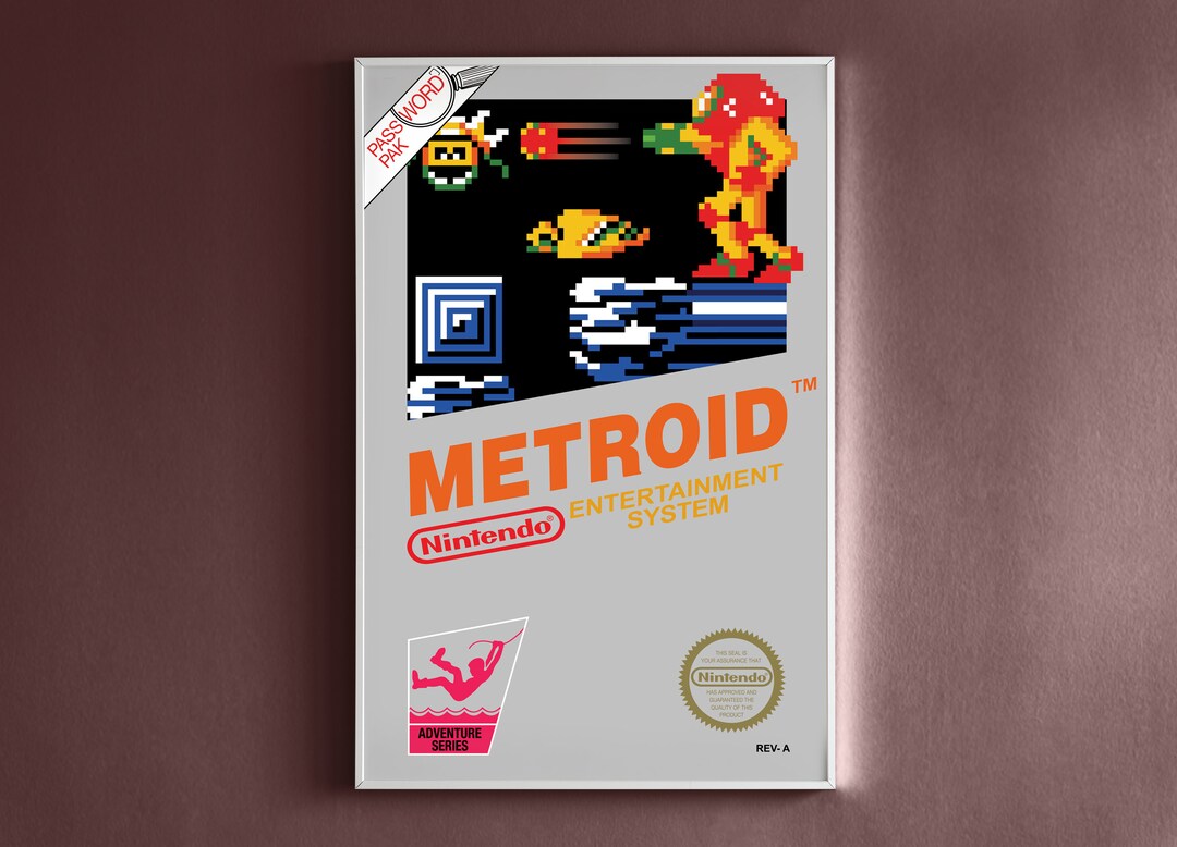 Metroid NES Poster Box Art Print Video Game 11 X 17 " Restoration - Etsy