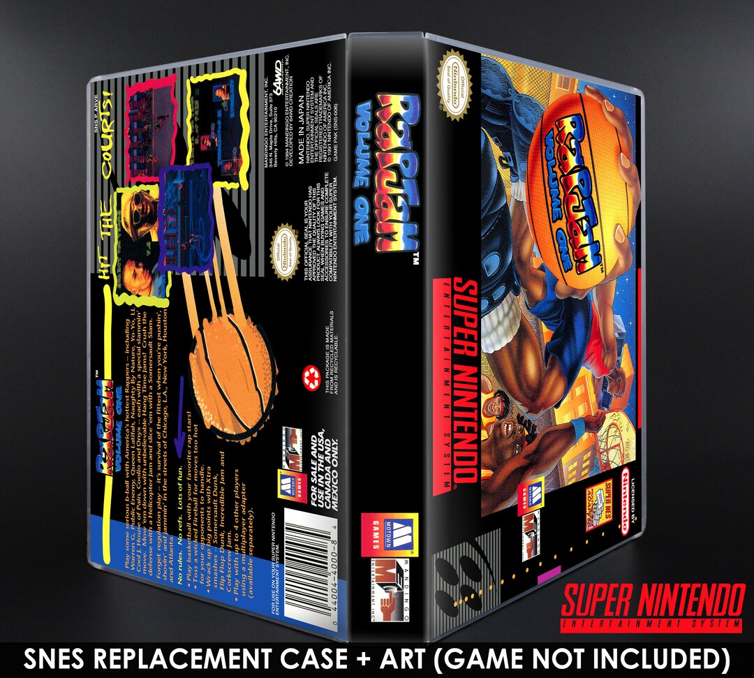 Rap Jam Volume One - SNES Horizontal Case - No Game - Replacement ...