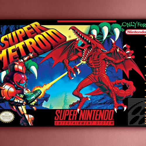 Super Metroid Poster SNES Box Art Print Video Game 11 X 17 - Etsy