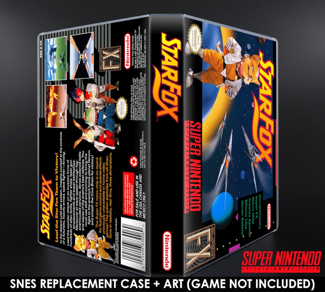 Starfox - SNES Horizontal Case - No Game - Replacement Storage Case ...