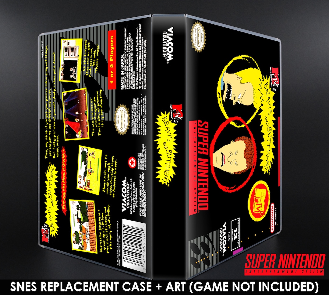 Beavis and Butt-head - SNES Horizontal Case - No Game - Replacement ...