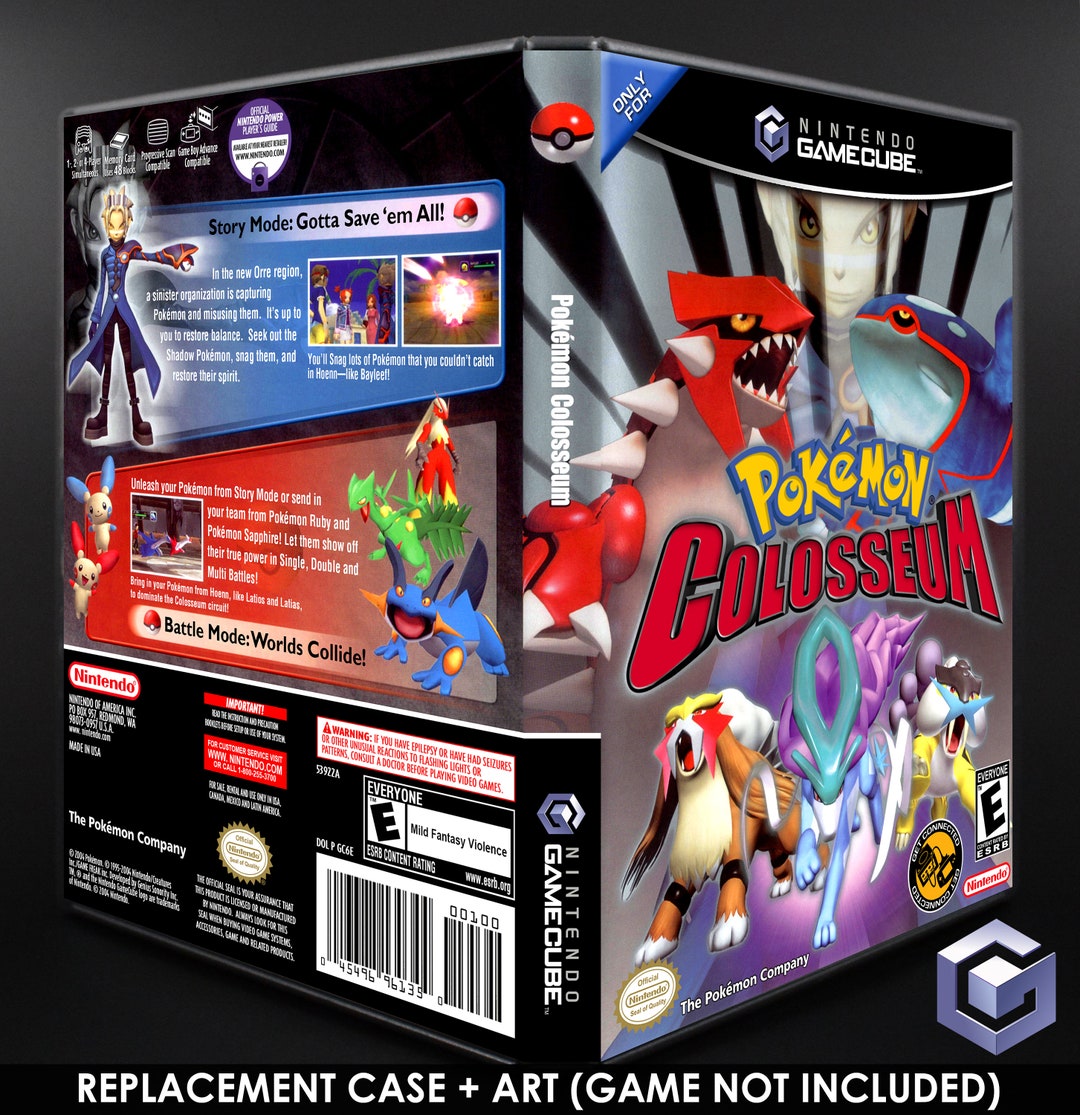 Pokemon Colosseum Nintendo Gamecube No Game Replacement Storage Case ...
