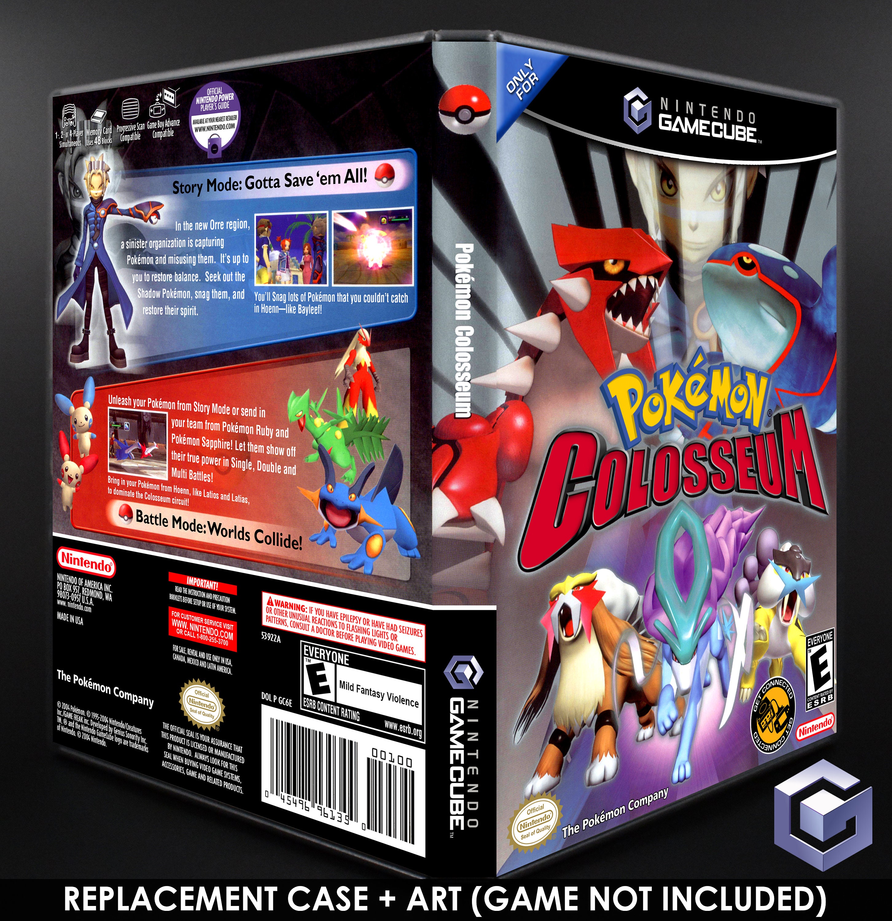 Pokemon Colosseum Nintendo Gamecube No Game Replacement Storage Case ...