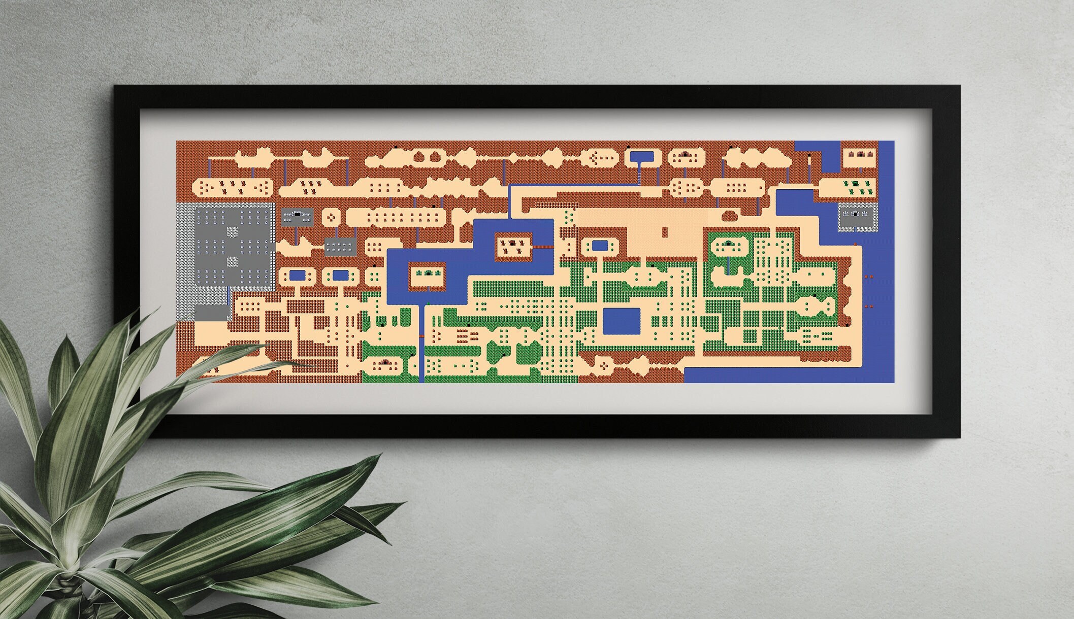 Zelda World Map Panoramic Video Game Poster Photo Quality Art - Etsy