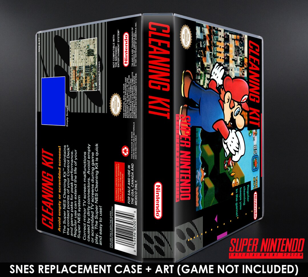 Super Nintendo Cleaning Kit - SNES Horizontal Case - No Game ...