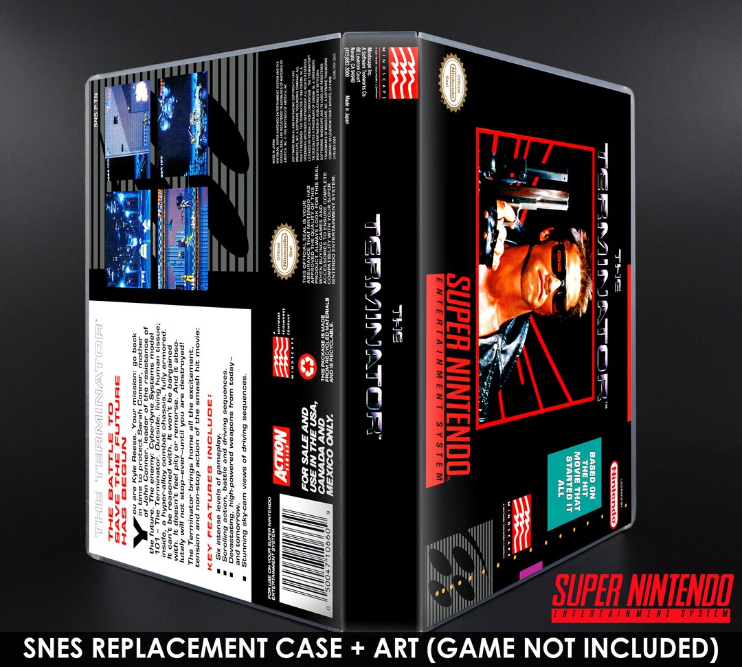 The Terminator - SNES Horizontal Case - No Game - Replacement Storage ...