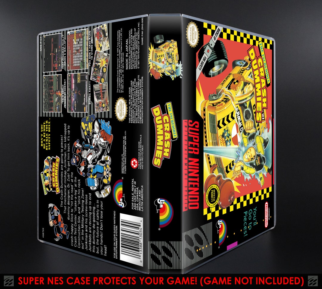 The Incredible Crash Dummies SNES No Game Horizontal Replacement Game ...
