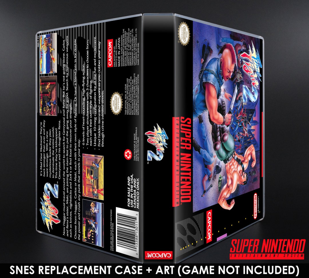 Final Fight 2 - SNES Horizontal Case - No Game - Replacement Storage Case & Box Art - Etsy
