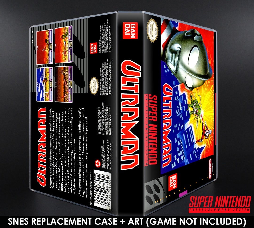 Ultraman - SNES Horizontal Case - No Game - Replacement Storage Case & Box Art - Etsy