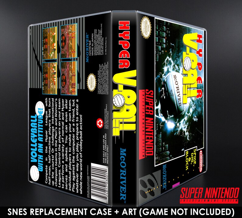 Hyper V-ball - SNES Horizontal Case - No Game - Replacement Storage ...