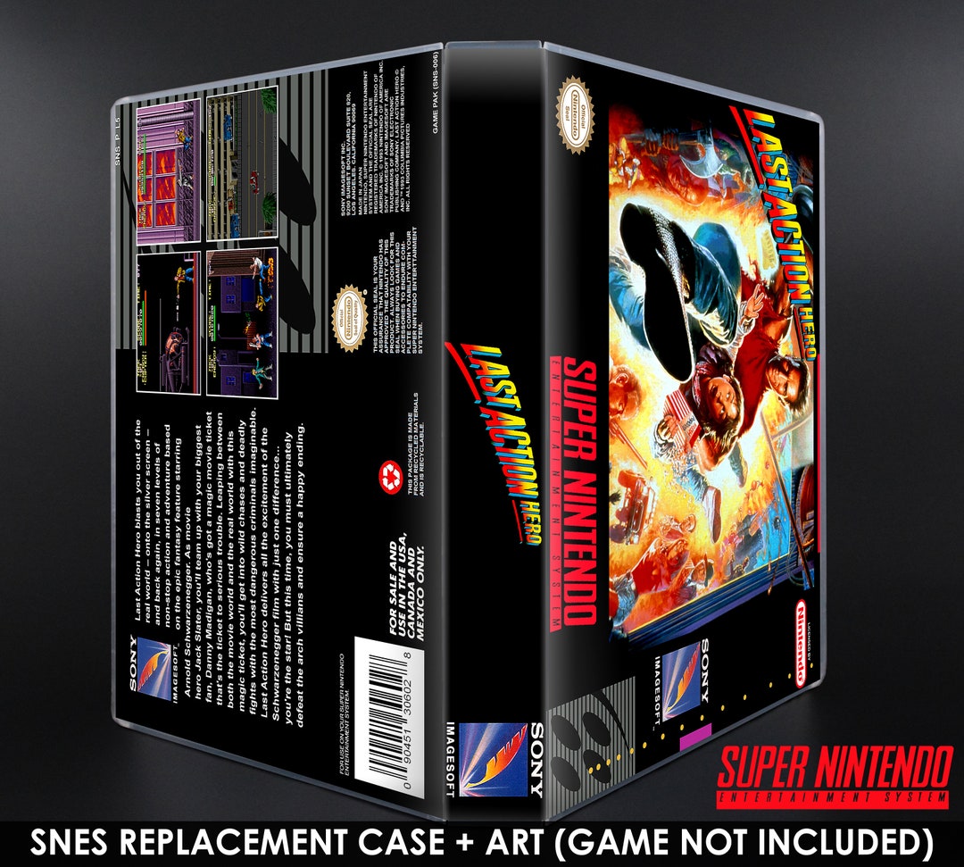 Last Action Hero - SNES Horizontal Case - No Game - Replacement Storage Case & Box Art - Etsy
