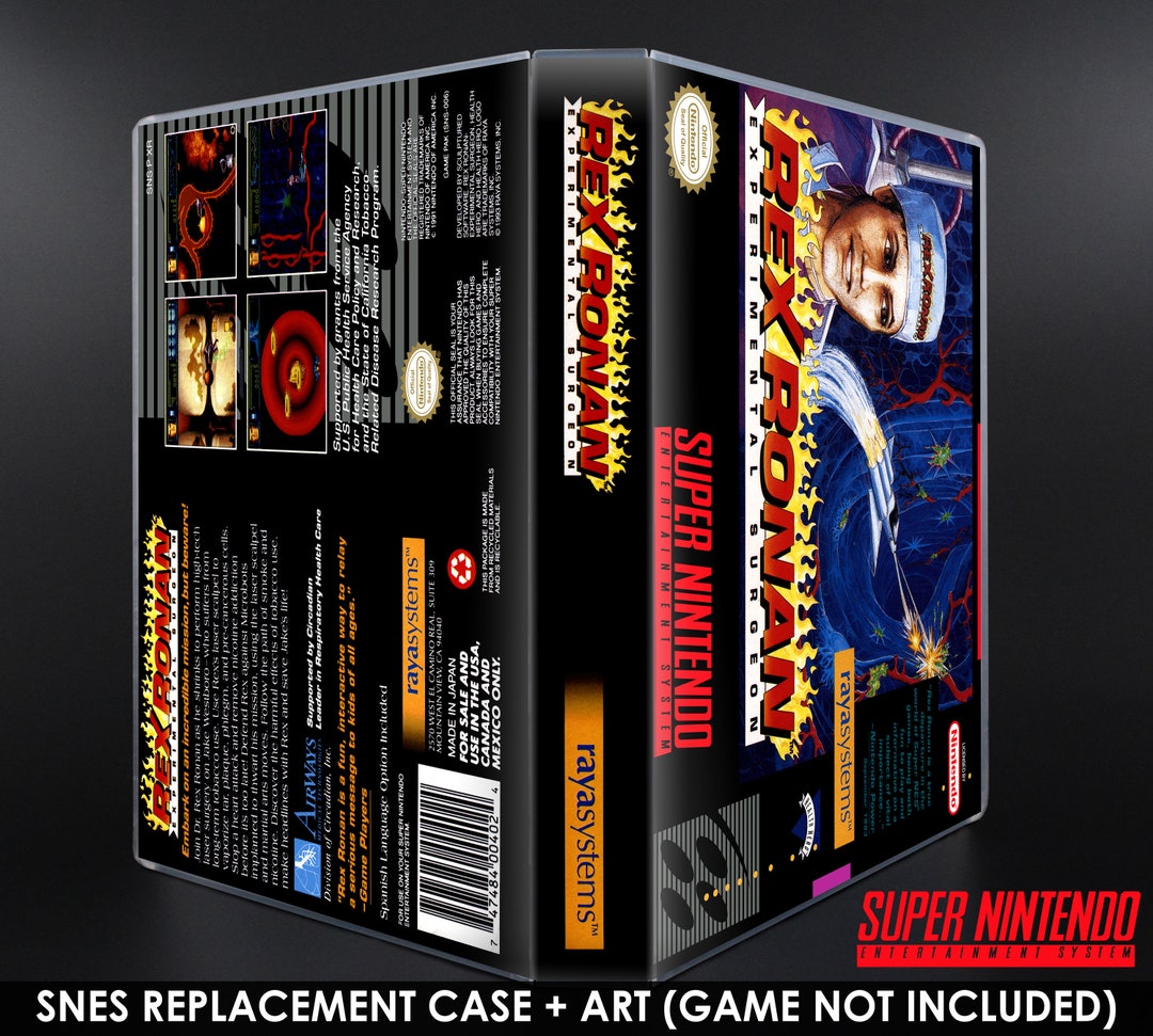 Rex Ronan - SNES Horizontal Case - No Game - Replacement Storage Case & Box Art - Etsy