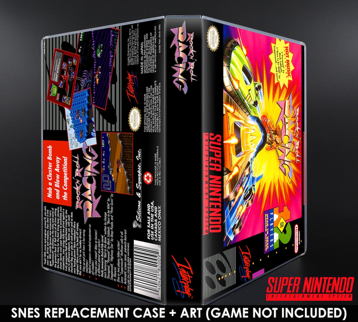 Rock N Roll Racing SNES Horizontal Case No Game Replacement Storage Case & Box Art - Etsy