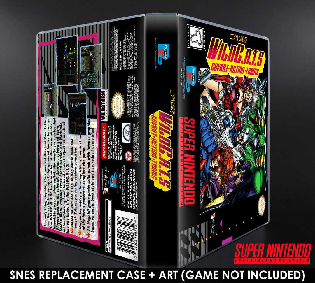 Wildcats SNES Horizontal Case No Game Replacement Storage Case & Box ...