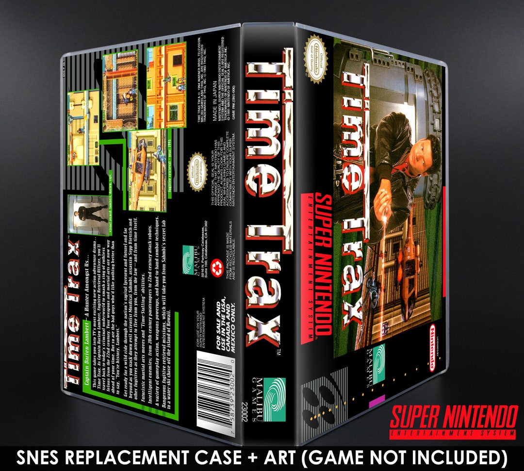 Time Trax - SNES Horizontal Case - No Game - Replacement Storage Case & Box Art - Etsy