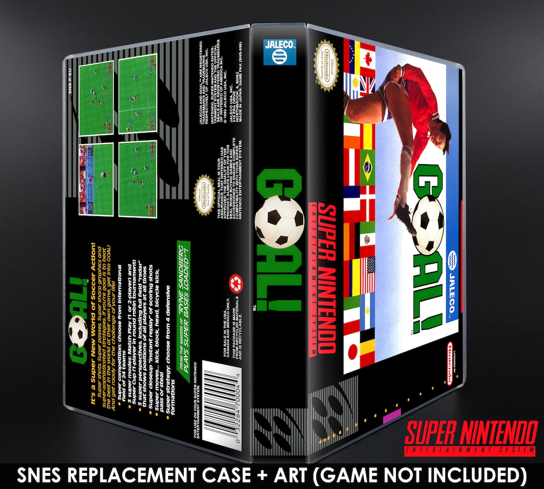 Goal! - SNES Horizontal Case - No Game - Replacement Storage Case & Box ...