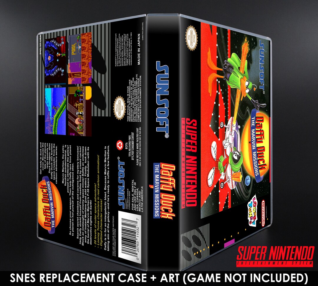Daffy Duck the Marvin Missions - SNES Horizontal Case - No Game ...