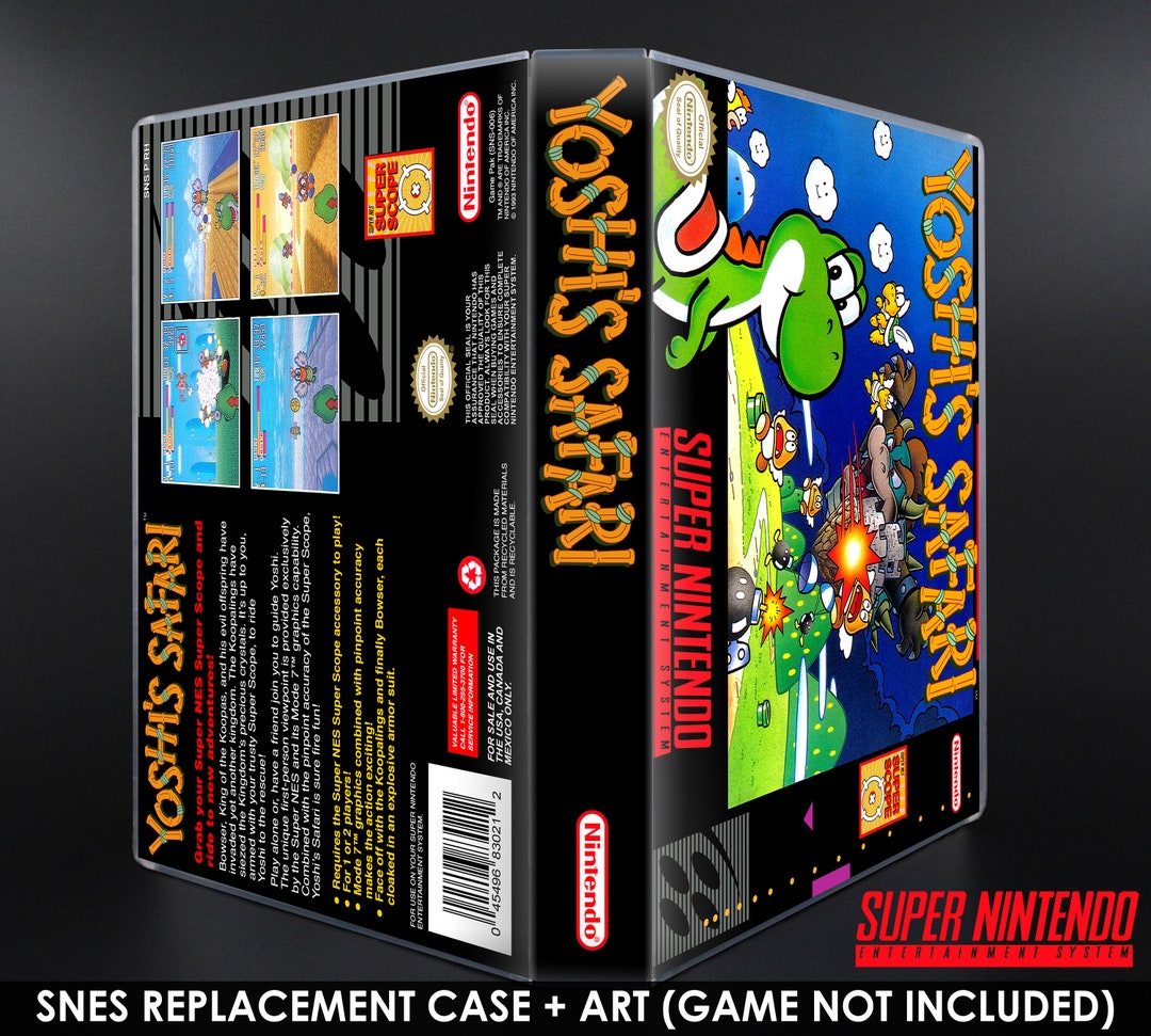Yoshi's Safari - SNES Horizontal Case - No Game - Replacement Storage ...