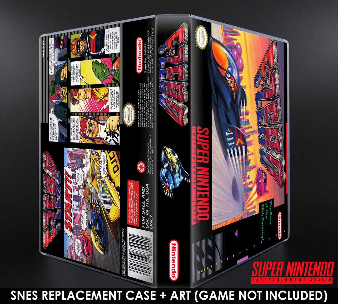 F-zero - SNES Horizontal Case - No Game - Replacement Storage Case & Box Art - Etsy